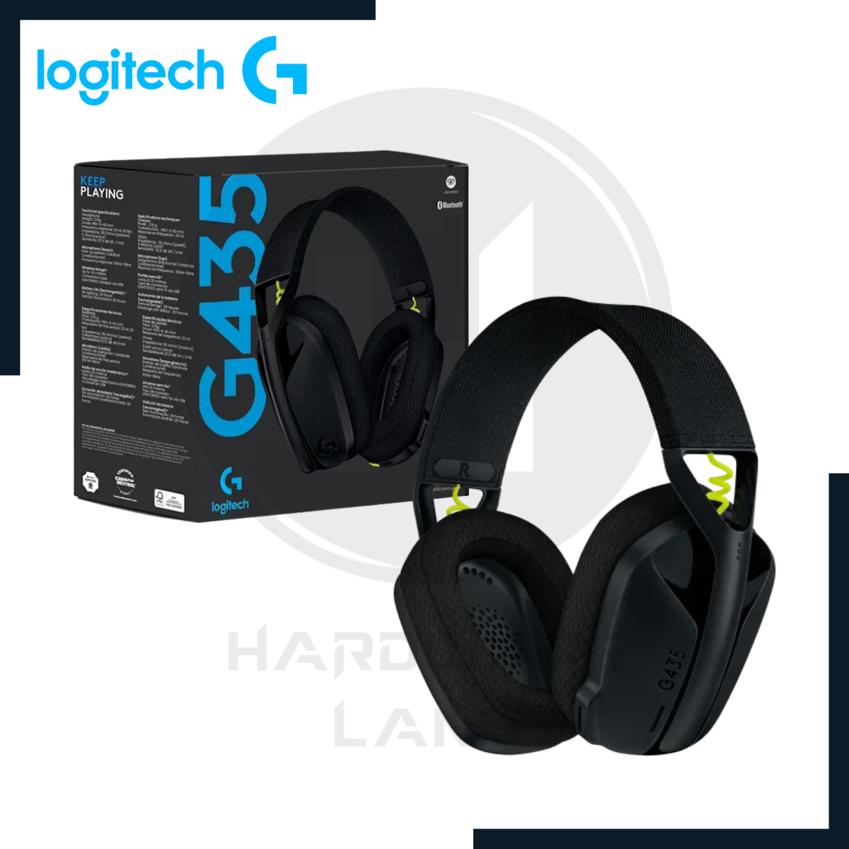 AUDIFONO GAMER LOGITECH G G435 LIGHTSPEED INALÁMBRICO BLACK