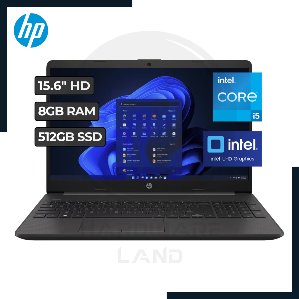 LAPTOP HP 250 G9 HD 15.6" CORE i5-1235U RAM 8GB DDR4 SSD 512GB