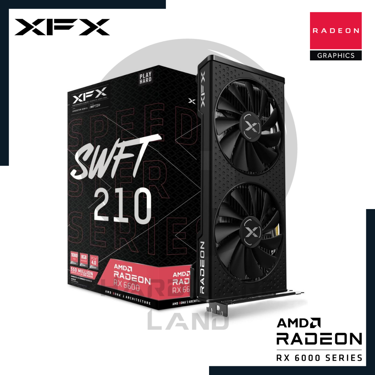 TARJETA GRÁFICA RADEON RX 6600 XFX SPEEDSTER SWFT210 8GB GDDR6