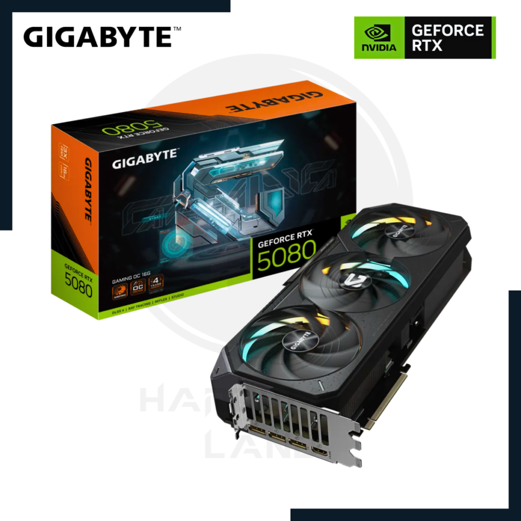 TARJETA GRÁFICA NVIDIA GEFORCE RTX 5080 GIGABYTE GAMING OC 16GB GDDR7